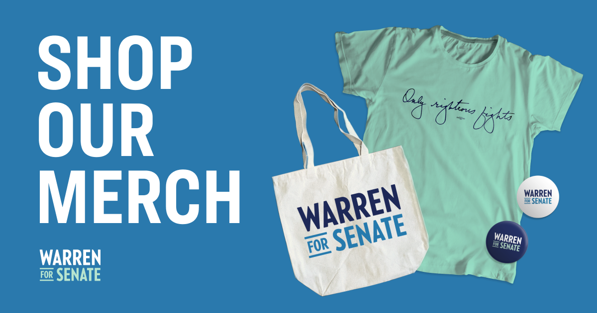 Warren for Senate – Official Elizabeth Warren Shop