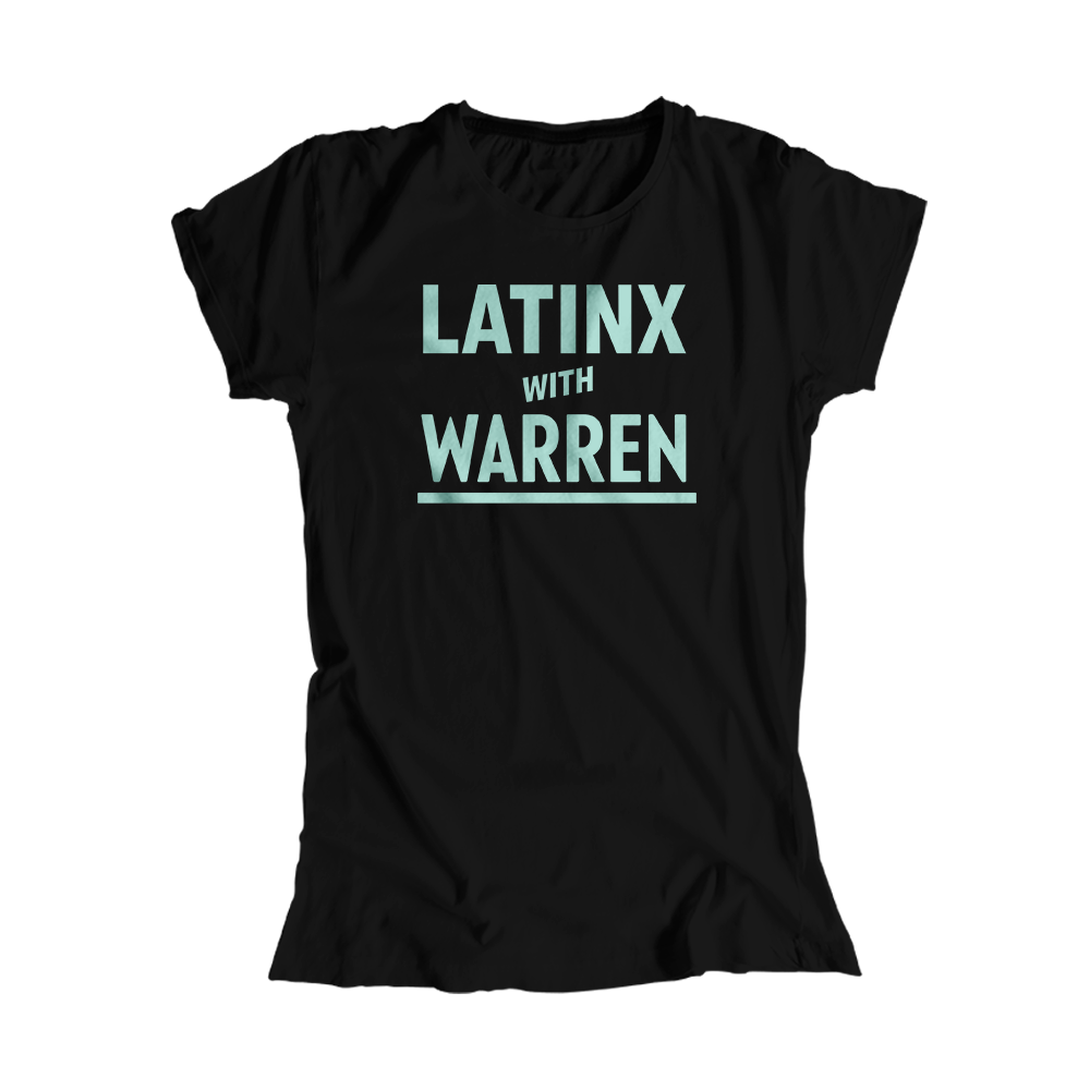 Latinx with Warren Fitted T-Shirt – Official Elizabeth Warren Shop